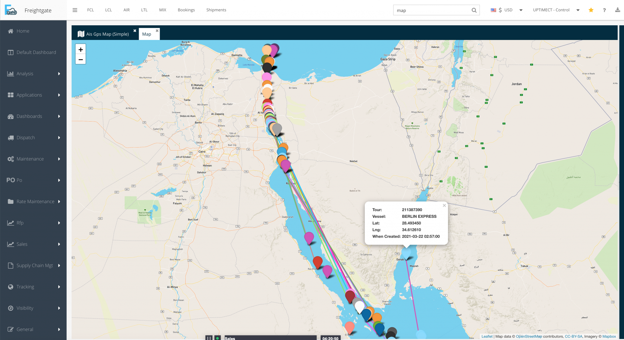 Major Traffic Jam in Suez Canal by Container Ship - Freightgate